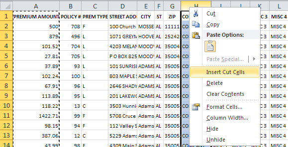 Excel ASCII